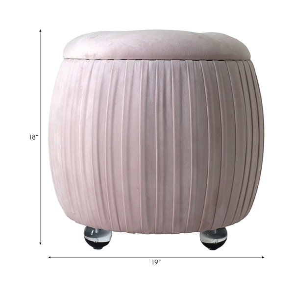 Everly Quinn 19" Fowlkes Velvet Storage Stool | Wayfair
