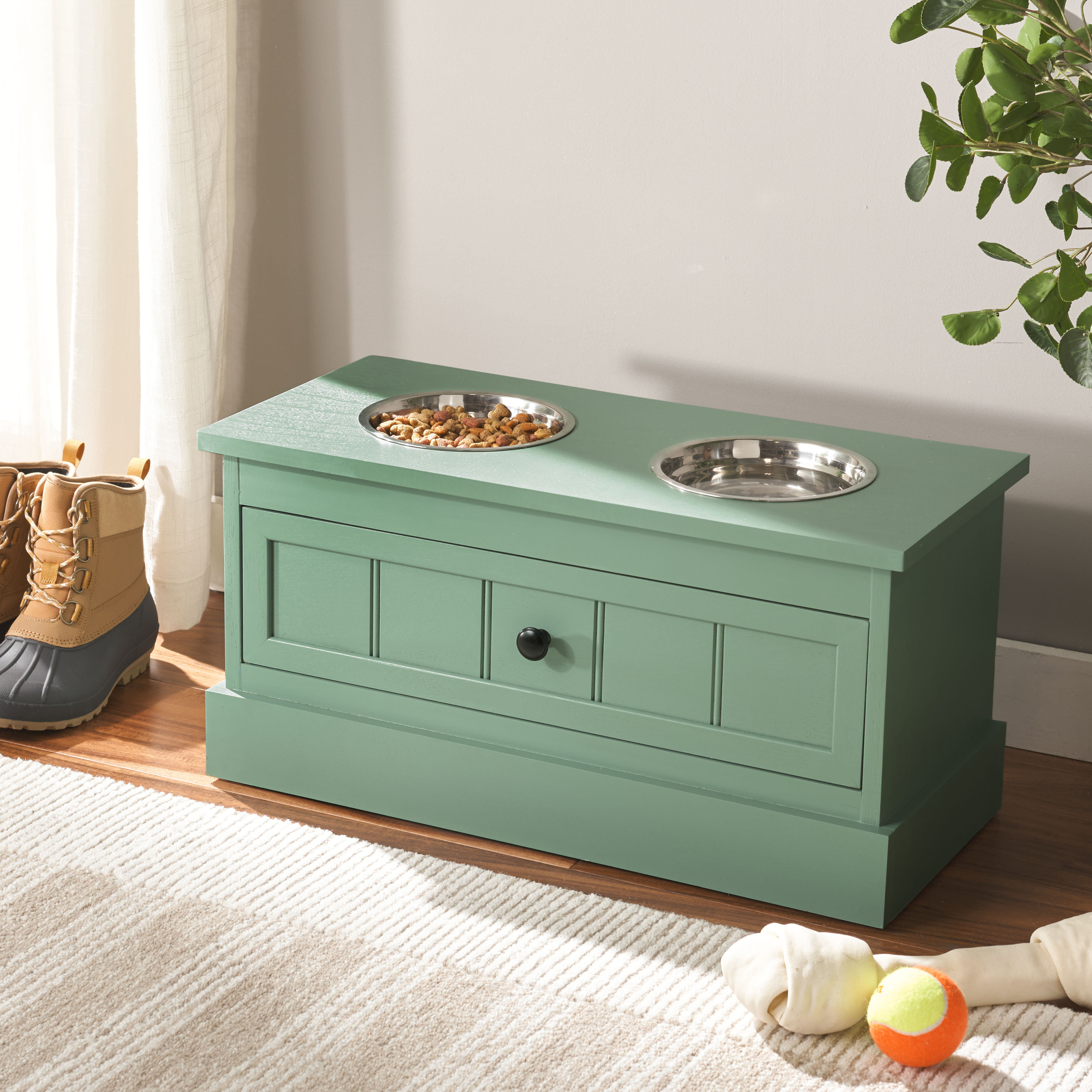 Safavieh Boomer Pet Feeder With Drawer & Reviews | Wayfair