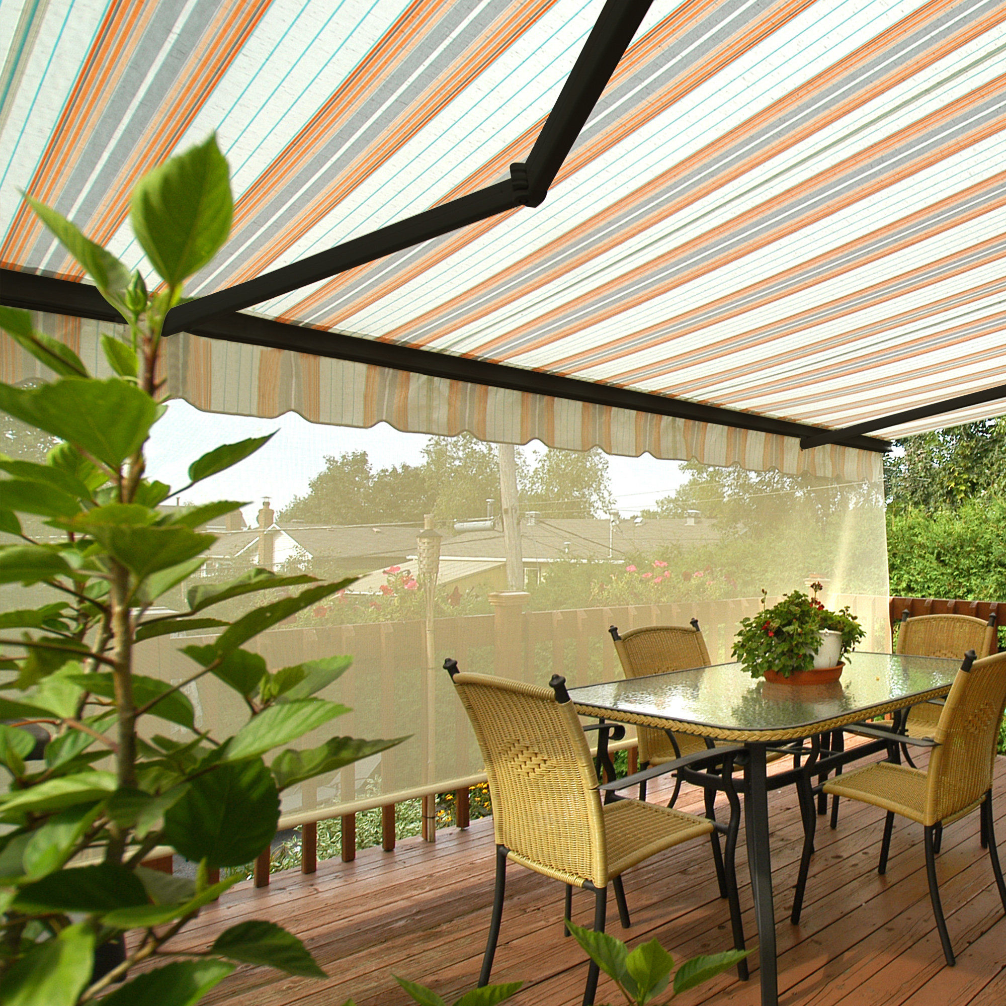 Multiple Awnings Brasilia Athena Traditional Retractable Patio Awning ...