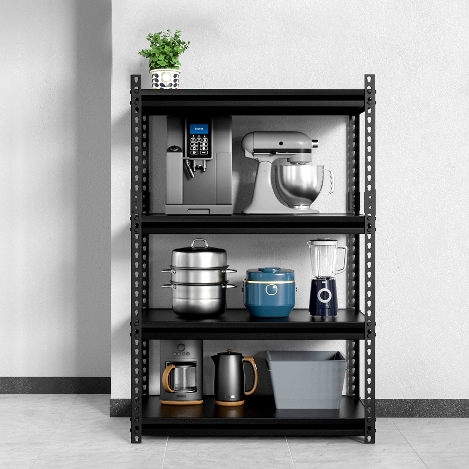 Rebrilliant Tiarra 5 Tier Steel Shelf Rack Shelf Units, Heavy Duty ...