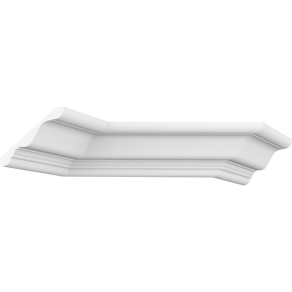 Ekena Millwork PVC Crown 4 1/8"H x 96"W x 4 3/8"D Moulding | Wayfair
