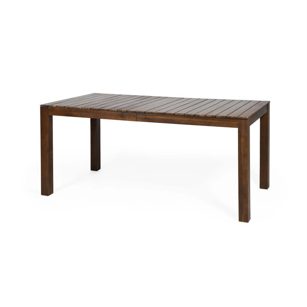 Millwood Pines Outdoor Rustic Solid Wood Dining Table & Reviews | Wayfair