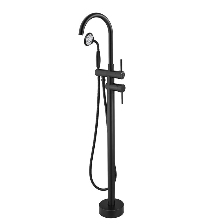 Augusts 2 Handle Floor Clawfoot Tub Faucet with Diverter | Wayfair