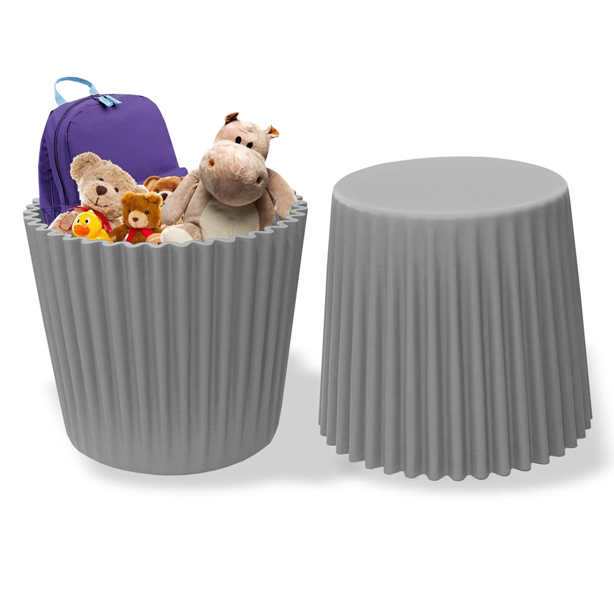 Orren Ellis 16.25" Stackable Stacking Round Shape Dining Stools Ottoman ...