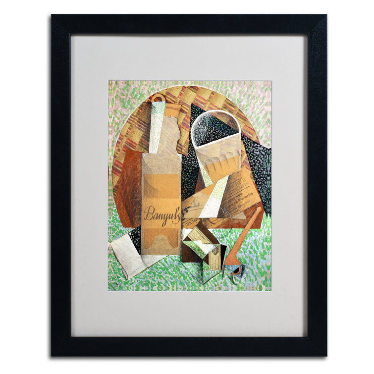 Trademark Art The Bottle Of Banyuls 1914 Framed On Canvas by Juan Gris ...