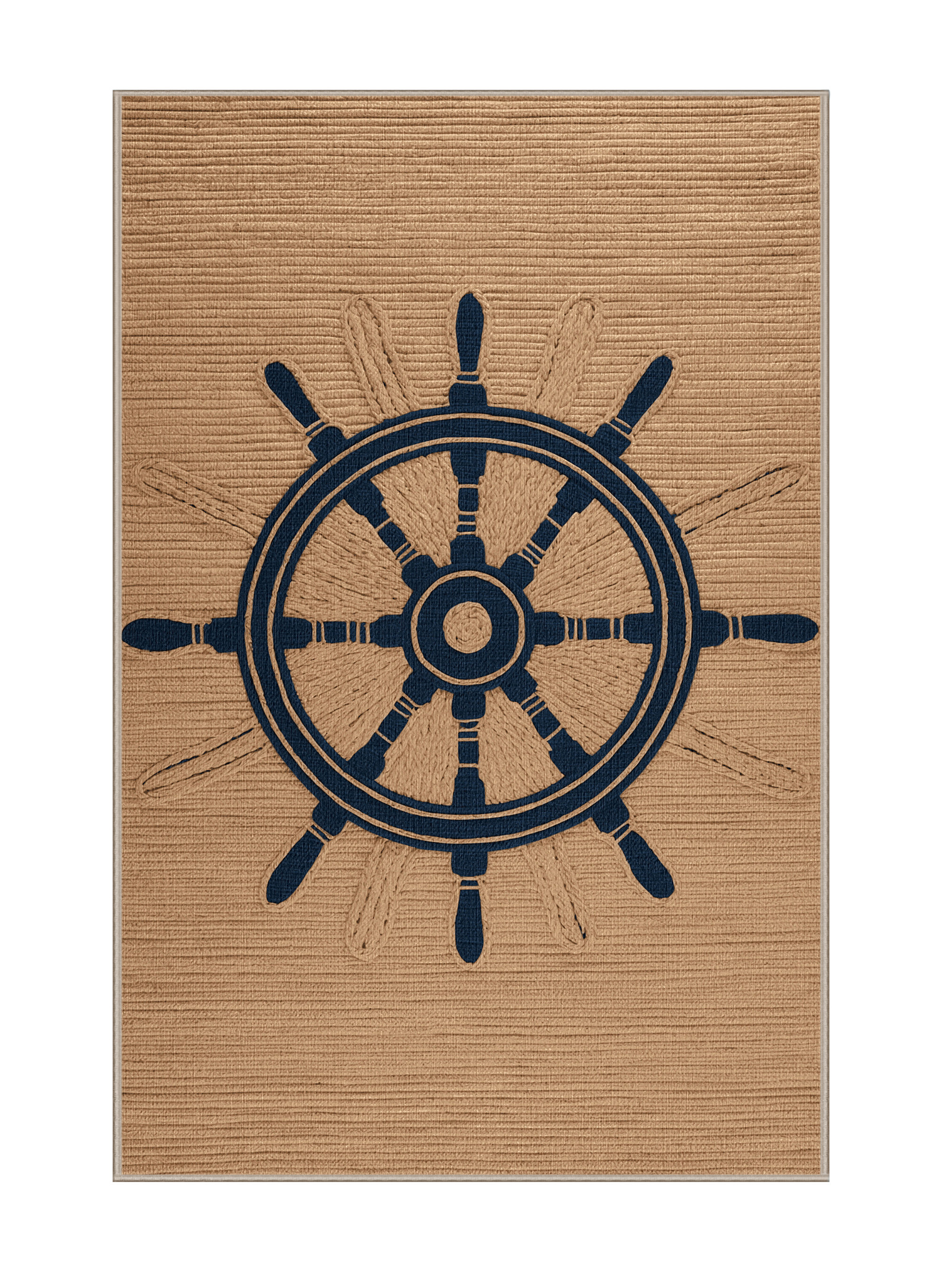 Longshore Tides Washable Ships wheel Nautical Area Rug | Wayfair
