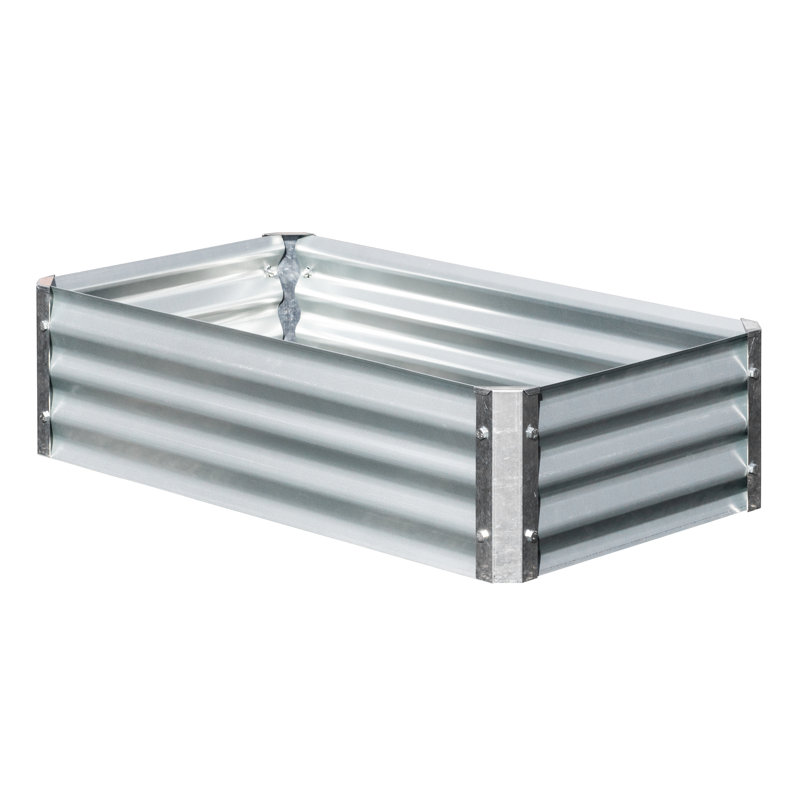 Arlmont & Co. Yosef Galvanized Steel Planter Box & Reviews | Wayfair