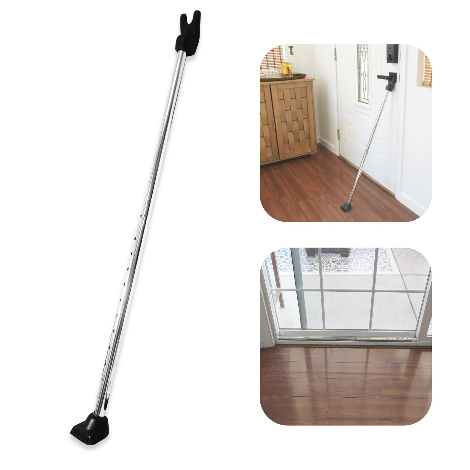 Fashion Finesse Door Security Bar, 2 In 1 Adjustable Door Stoppers ...