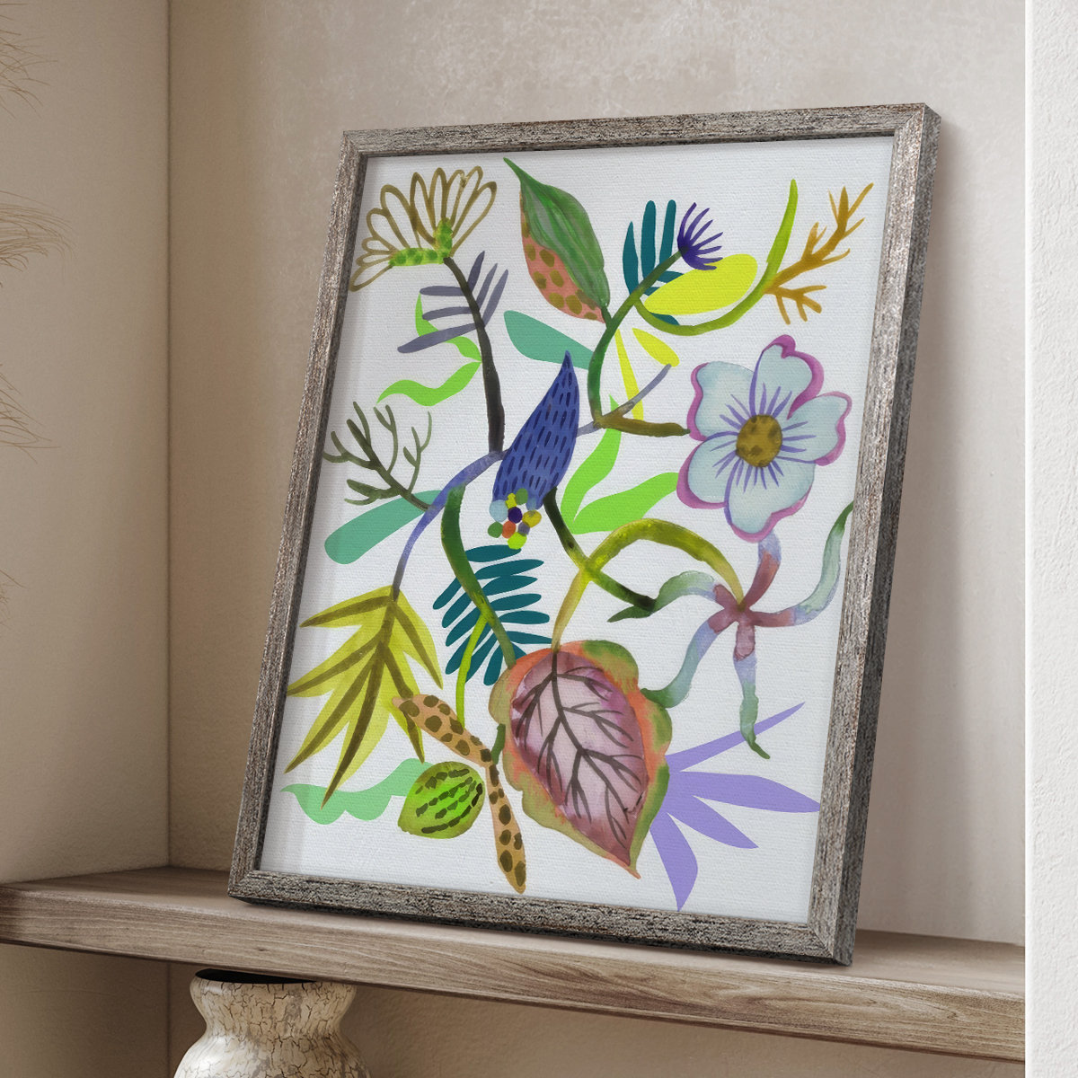 Lark Manor™ Flower Of Fate I Framed Print - Solid Wood | Wayfair