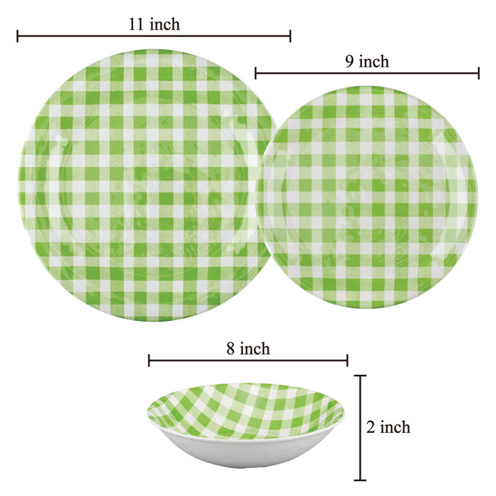 Gracie Oaks Jaquesha Melamine Dinnerware Set - Service for 4 | Wayfair