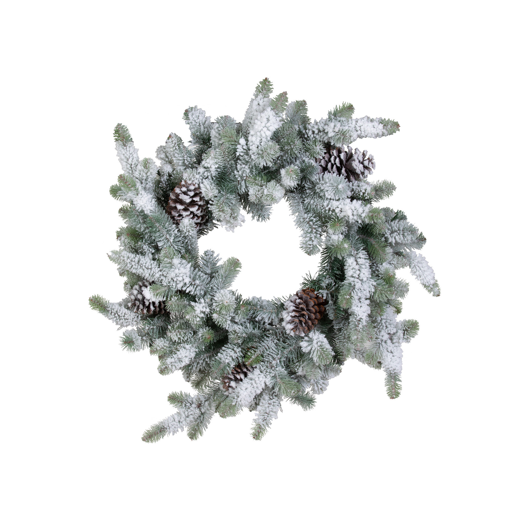 Park Hill Collection Blue Spruce Wreath with LED Lights, Large with ...
