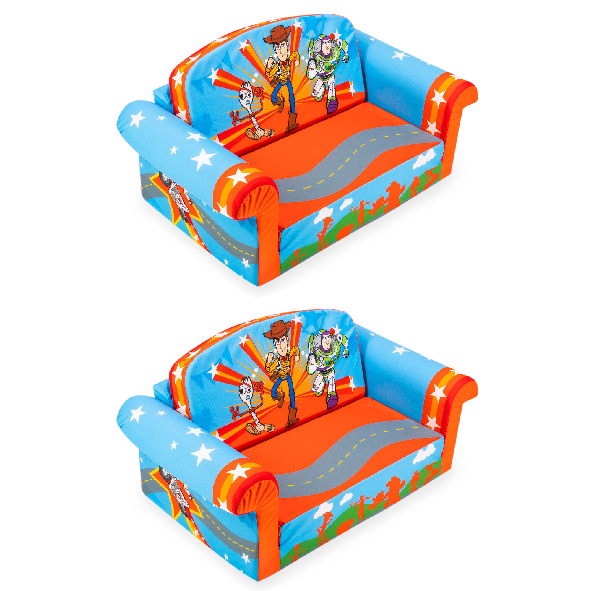 Spin Master Marshmallow Furniture 2 Pack Kids 2-in-1 Flip Open Foam ...