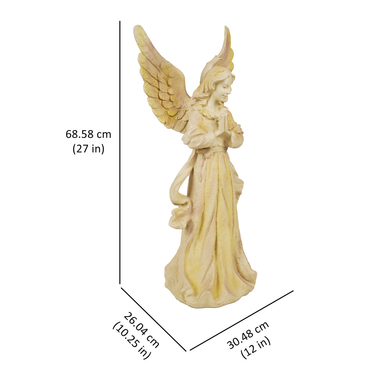 Hi-Line Gift Ltd. Standing Angel with Wings Up Statue & Reviews | Wayfair