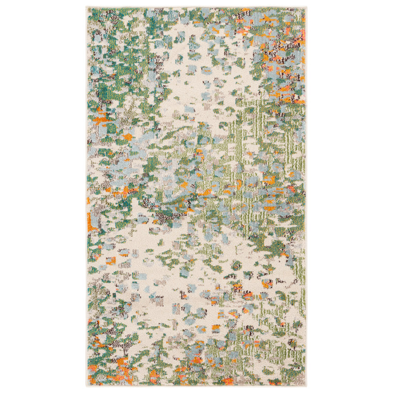 17 Stories Monaco Performance Abstract Rug & Reviews | Wayfair
