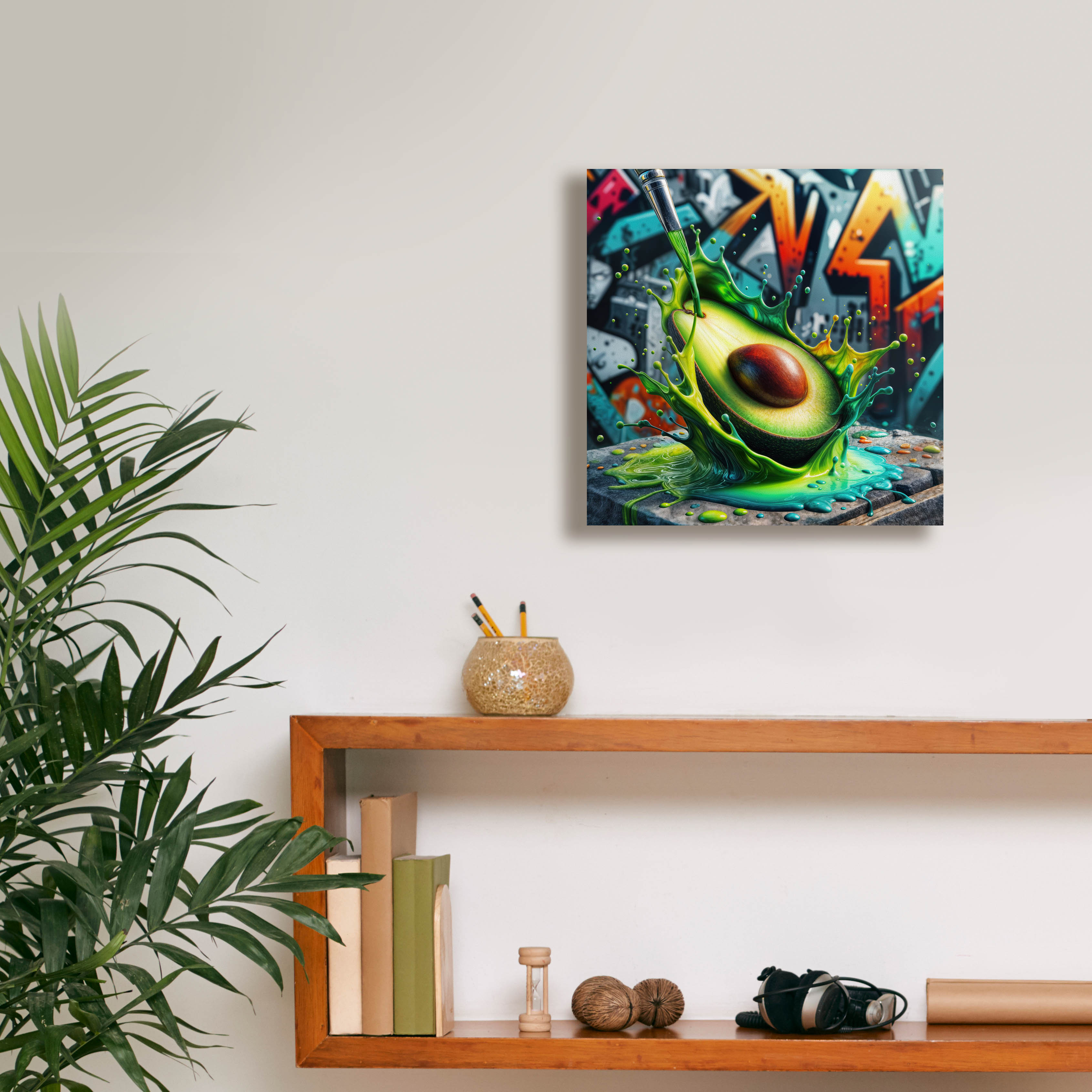 Ebern Designs 'Avocado Paint' by Rey Klimt Canvas Wall Art | Wayfair