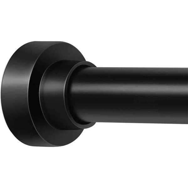 Matte Black Shower Curtain Rods You'll Love | Wayfair