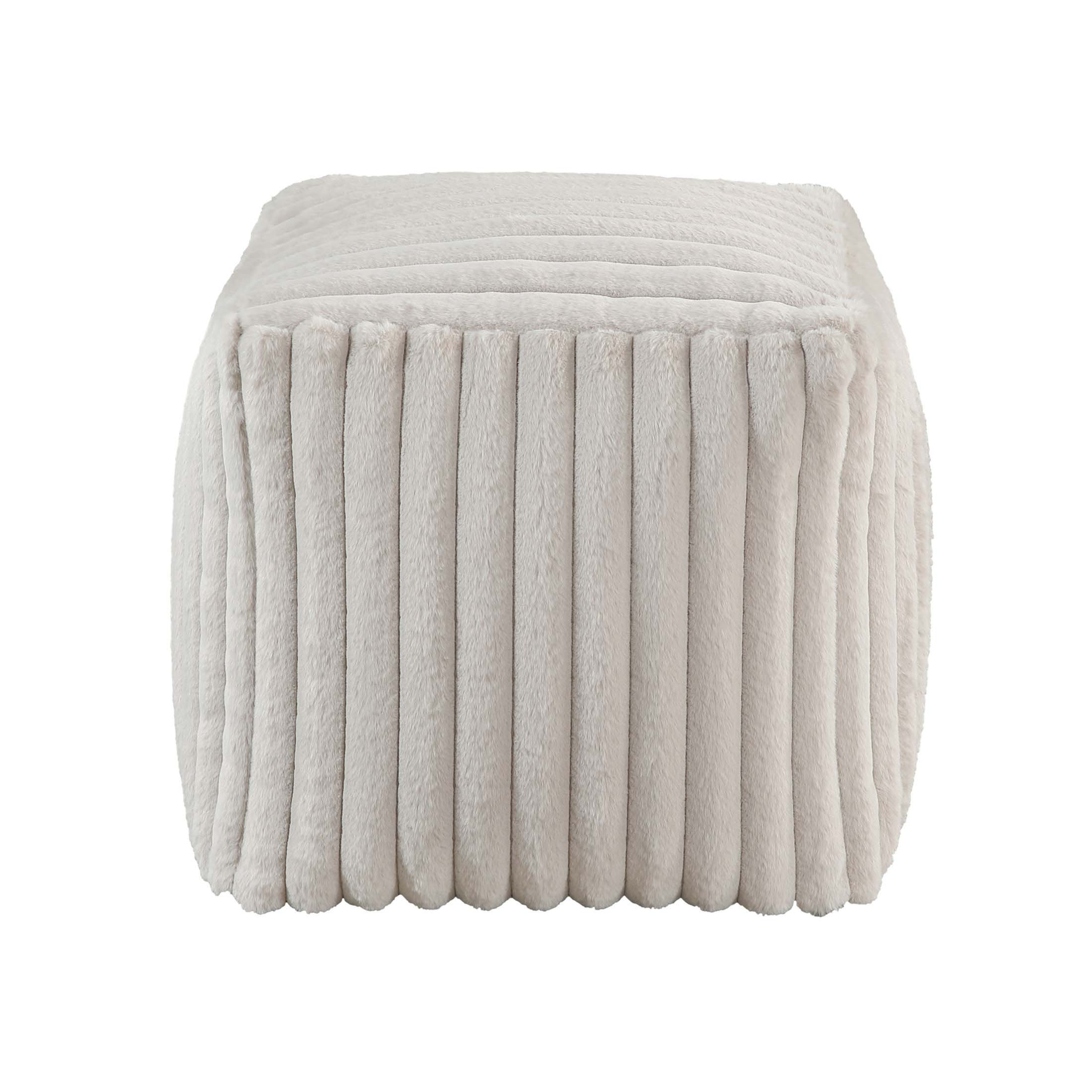 Latitude Run® Versatile Plush Ottoman for Stylish Home Decor and ...