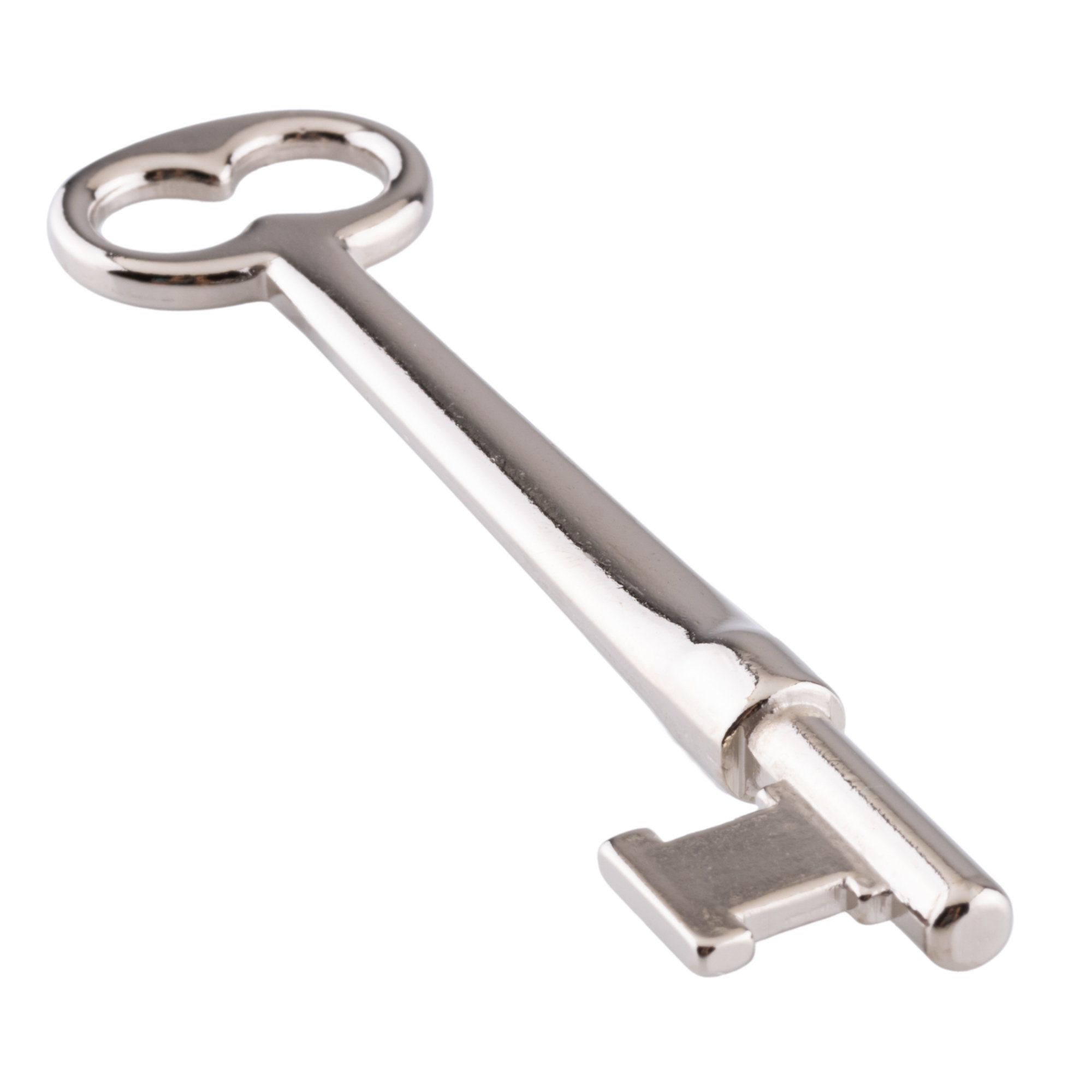 UNIQANTIQ HARDWARE SUPPLY Nickel Plated Solid Brass Skeleton Key W ...