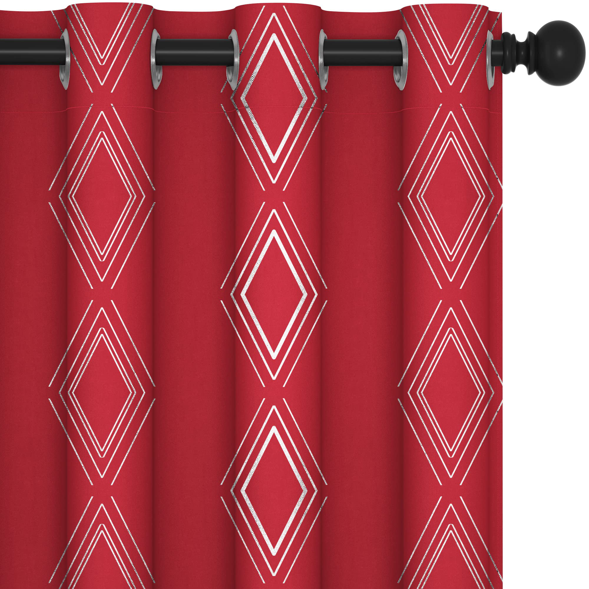 Wrought Studio™ Decorative Diamond Pattern Blackout Curtains (Set Of 2 ...