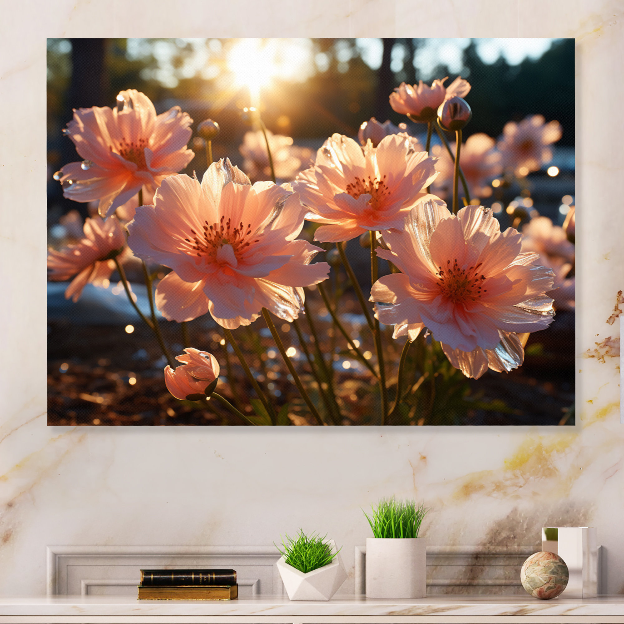 Latitude Run® Carnations Field I - Floral Print on Metal | Wayfair
