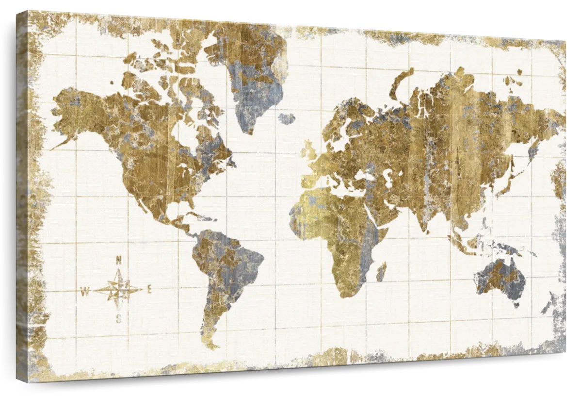 Breakwater Bay Aliaz Gilded Map Linen - Wayfair Canada