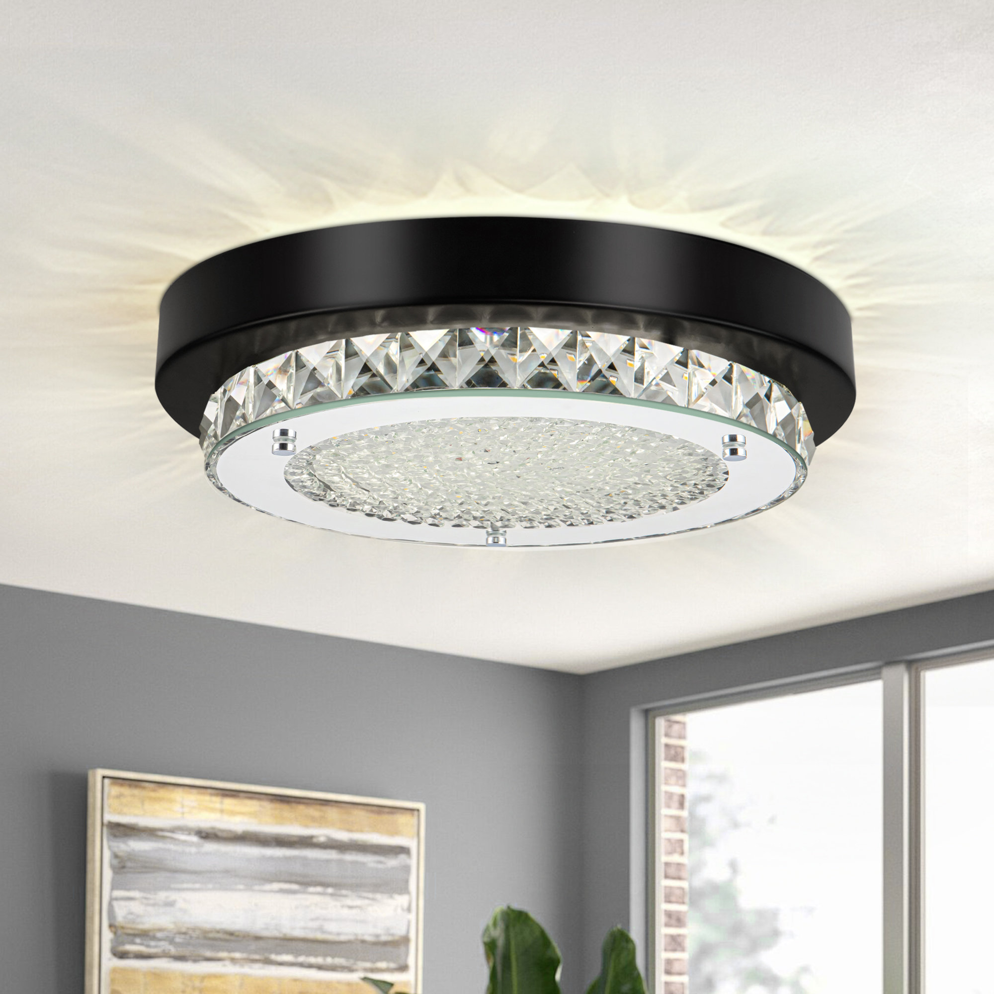 House of Hampton® Iroshka Flush Mount Bathroom Ceiling Light Led ...