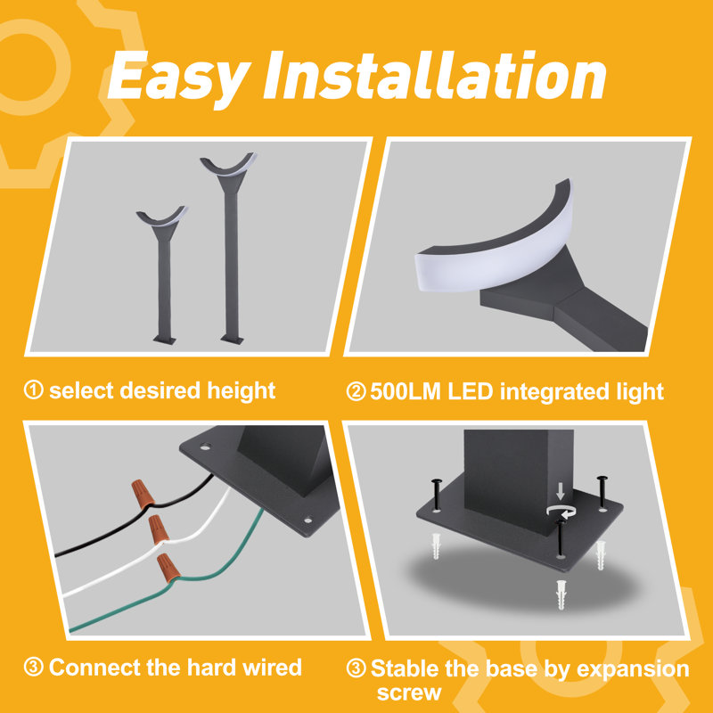 inowel Light Outdoor Pathway Lights LED Lantern 23.6 IN IP54 Waterproof ...