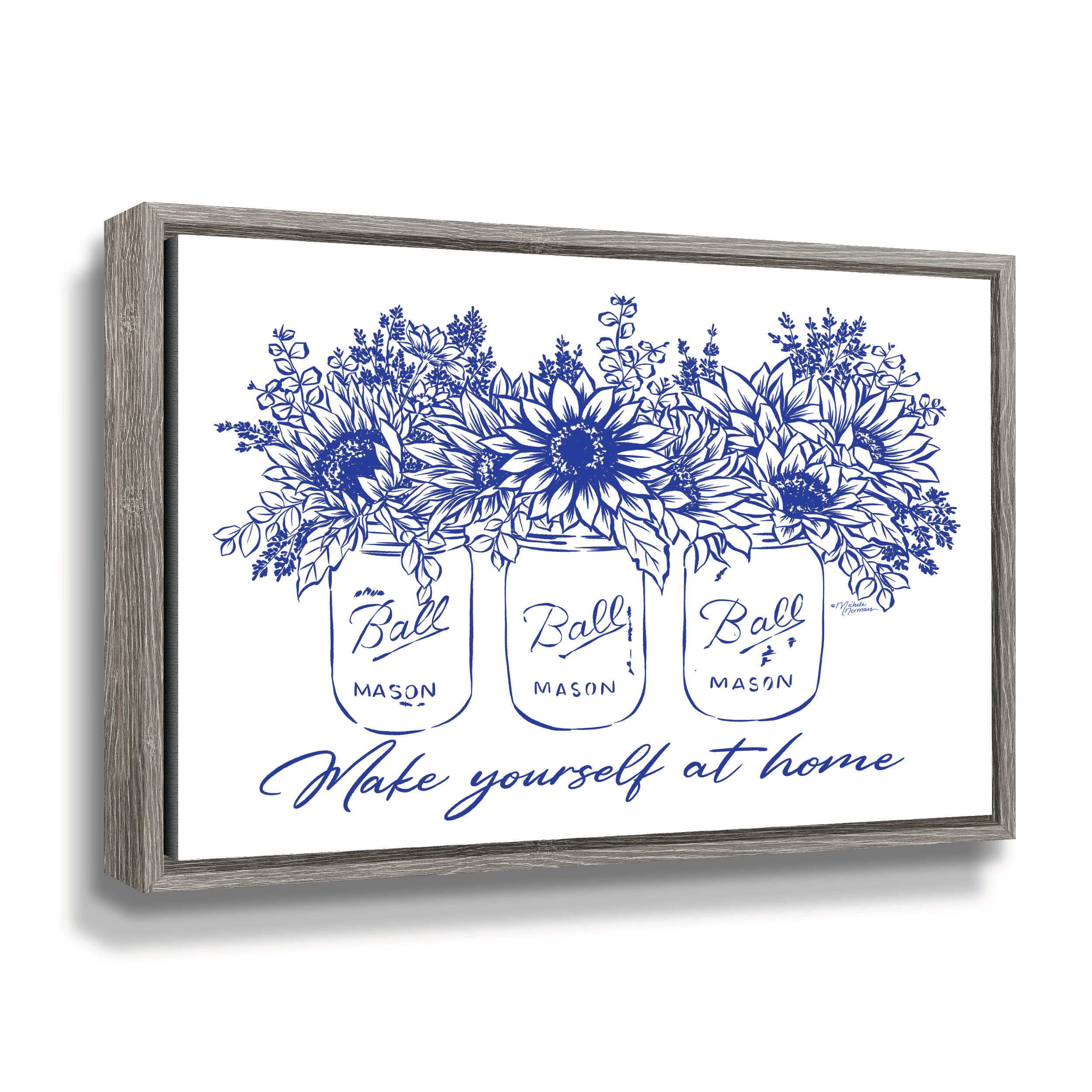 August Grove Make Yourself at Home by Michele Norman - Print on Canvas ...