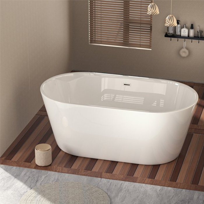 KDK HOME 55'' x 28'' Freestanding Soaking Acrylic Bathtub, Stand Alone ...