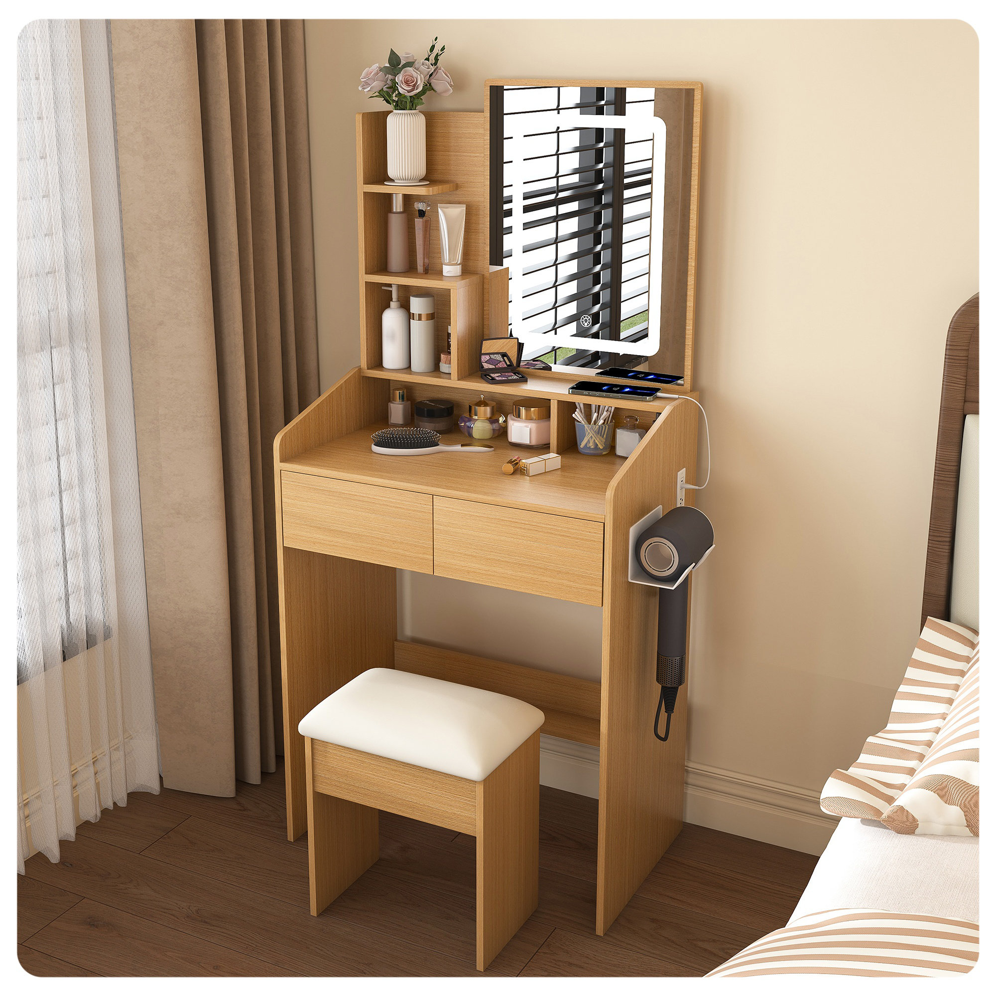Ivy Bronx Vanity Table | Wayfair