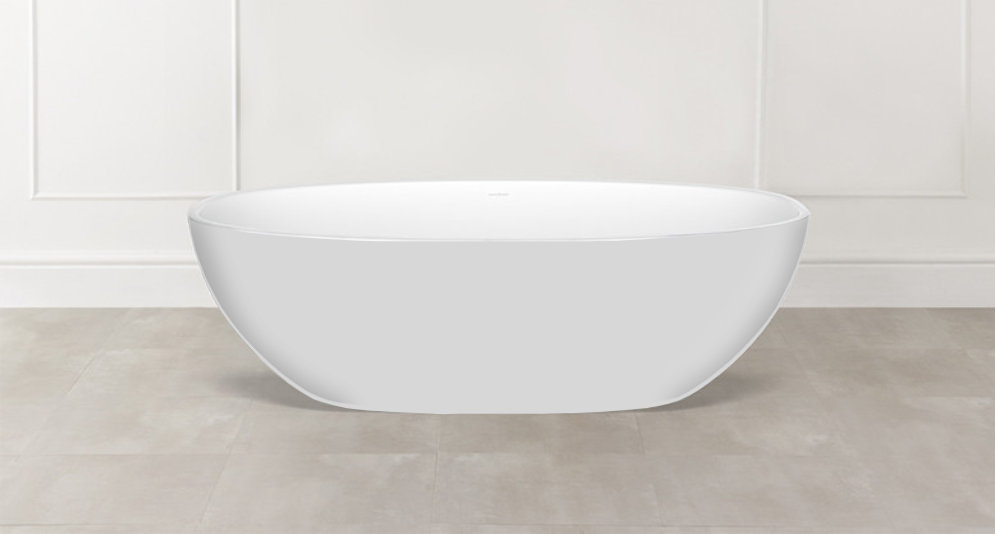 Victoria + Albert Barcelona Painted 70-1/4" x 33-5/8" Freestanding Soaking Bathtub in Volcanic ...