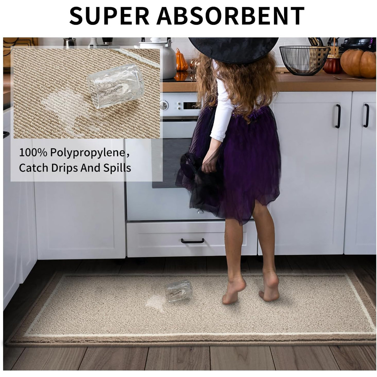 Latitude Run® Kitchen Runner Rugs Non Slip Washable Long Kitchen Rugs ...