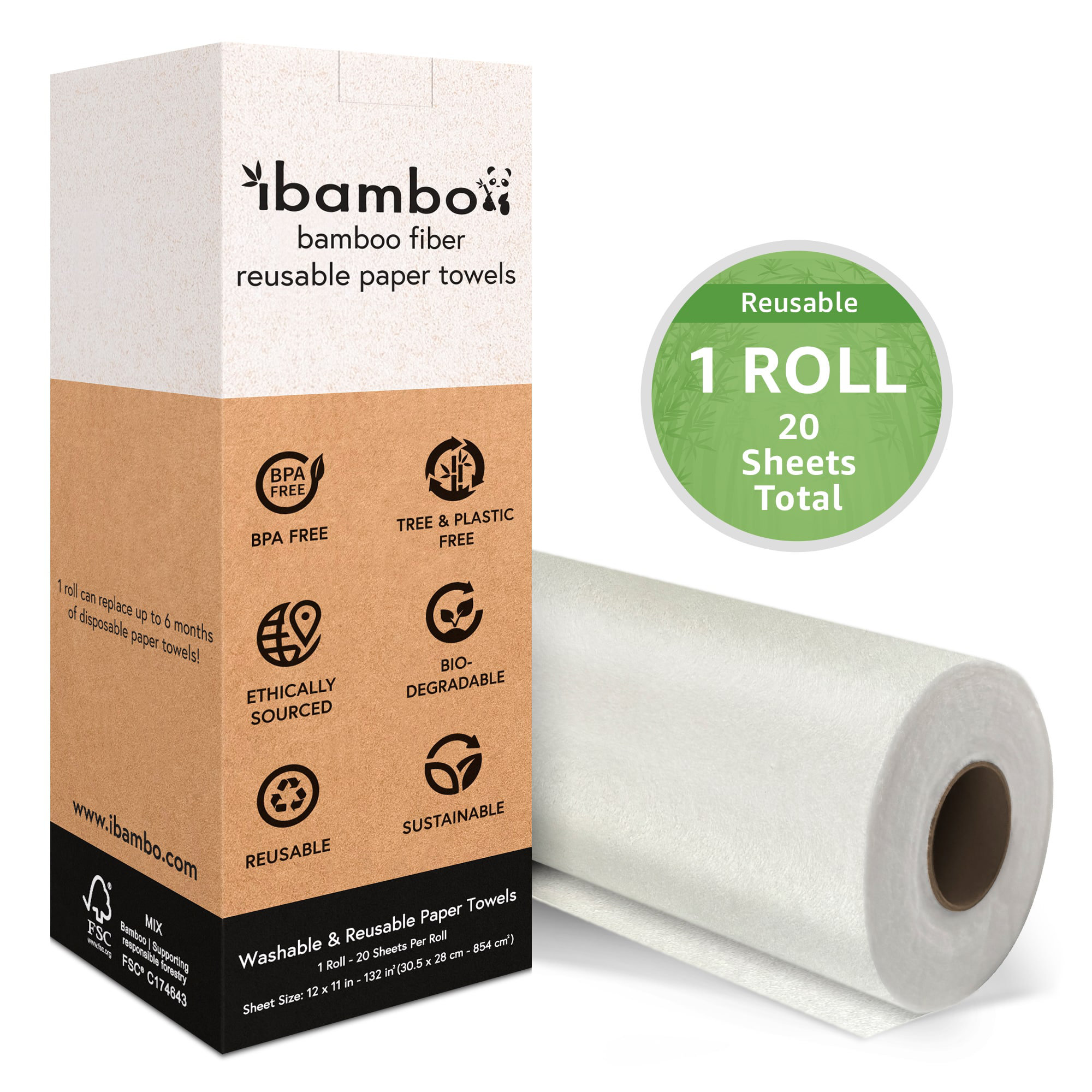 Ibambo Bamboo Reusable Paper Towels - Earth-Friendly Essentials for ...