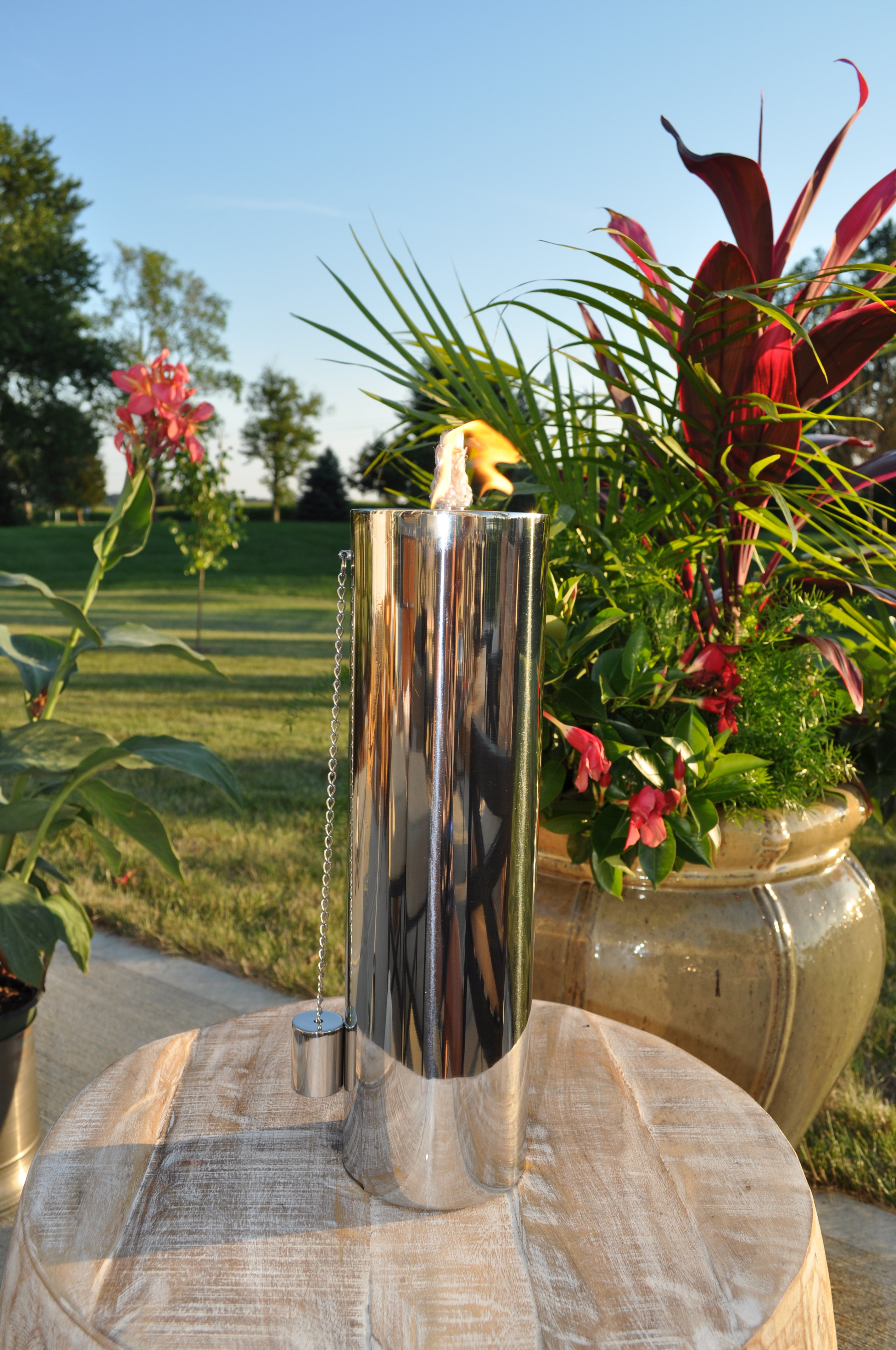 Starlite Garden and Patio Torche Co. Polished Manhattan Tabletop torch ...