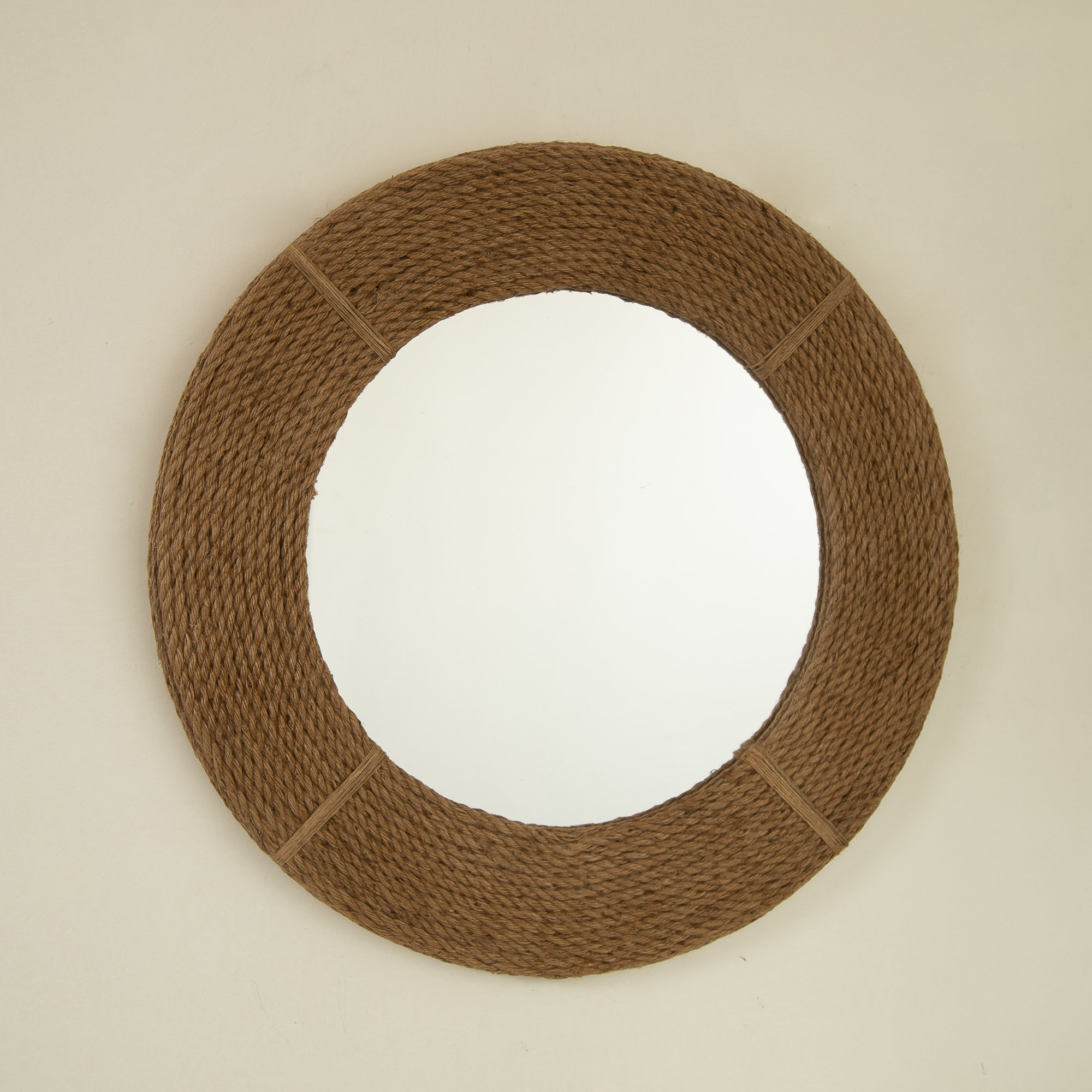 Breakwater Bay 24'' Breeza Mirror, Hemp Hand-Woven Artistry Wall ...