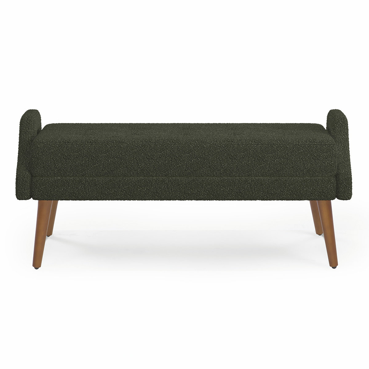 George Oliver Modern Looped Yarn Fabric Bench with Soft Cushion ...