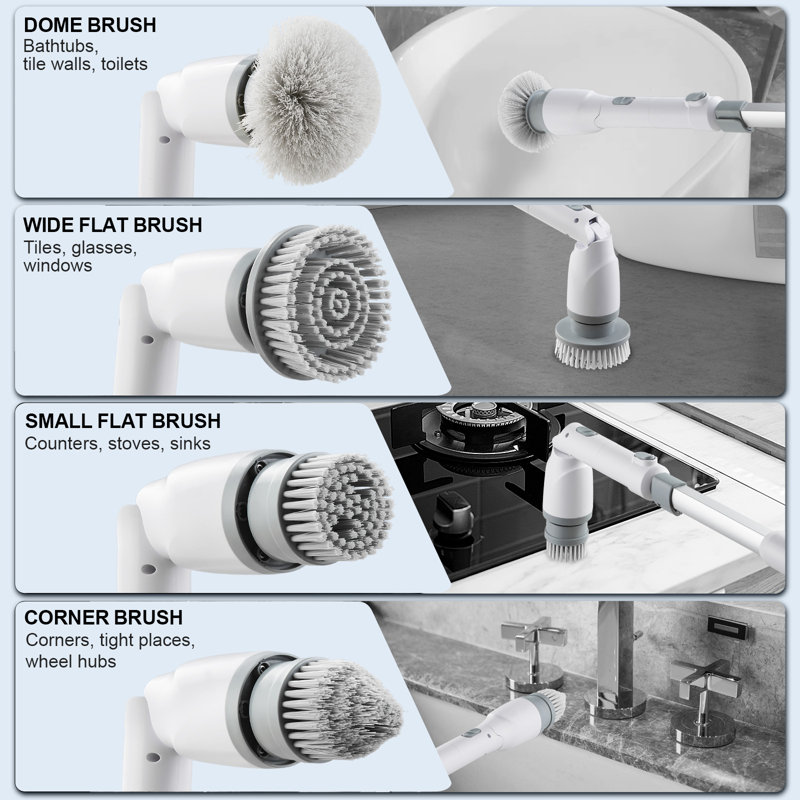VEVOR Adjustable Cleaning Brushes with Replaceable Head | Wayfair