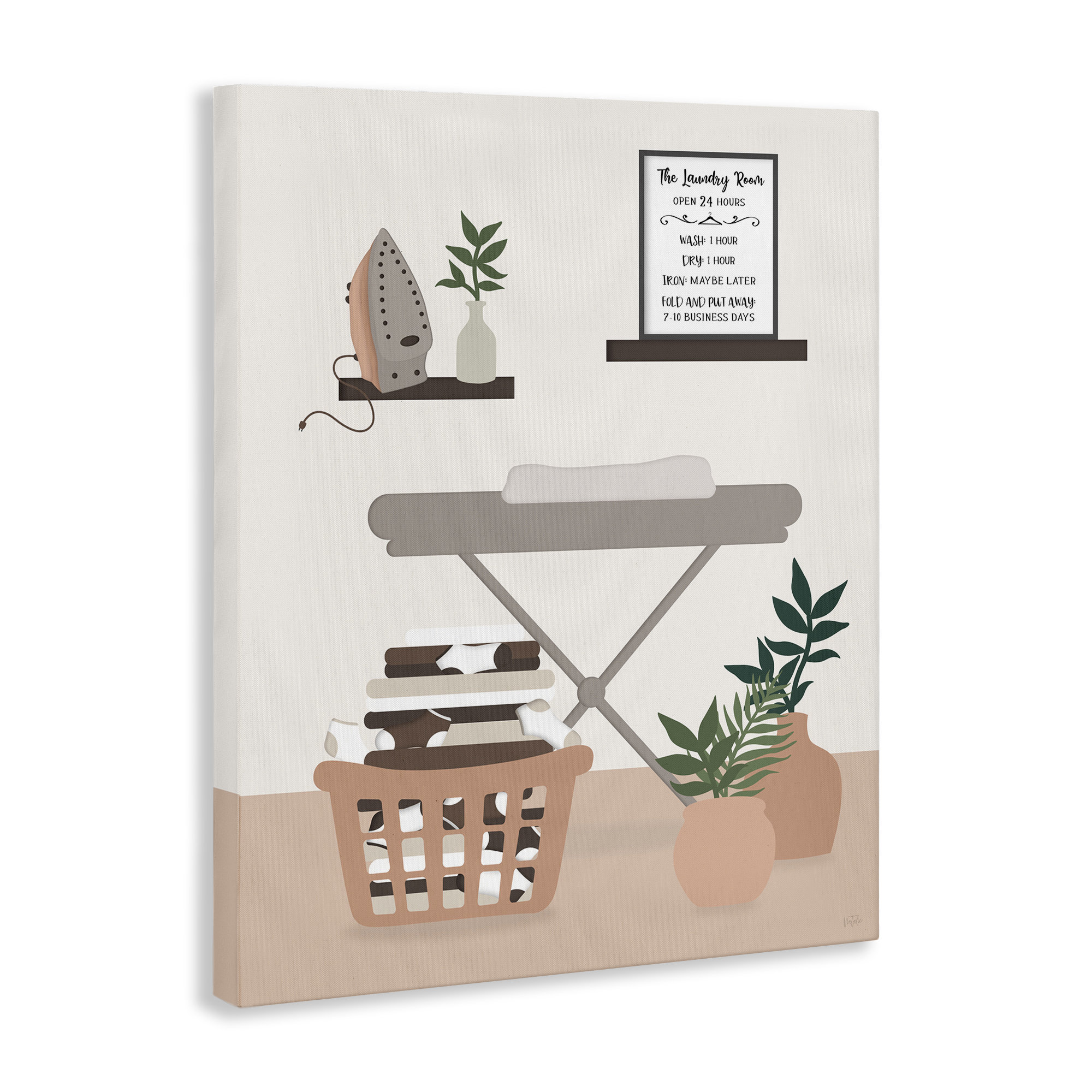 Winston Porter Laundry Rules Modern View Canvas, design by Natalie ...