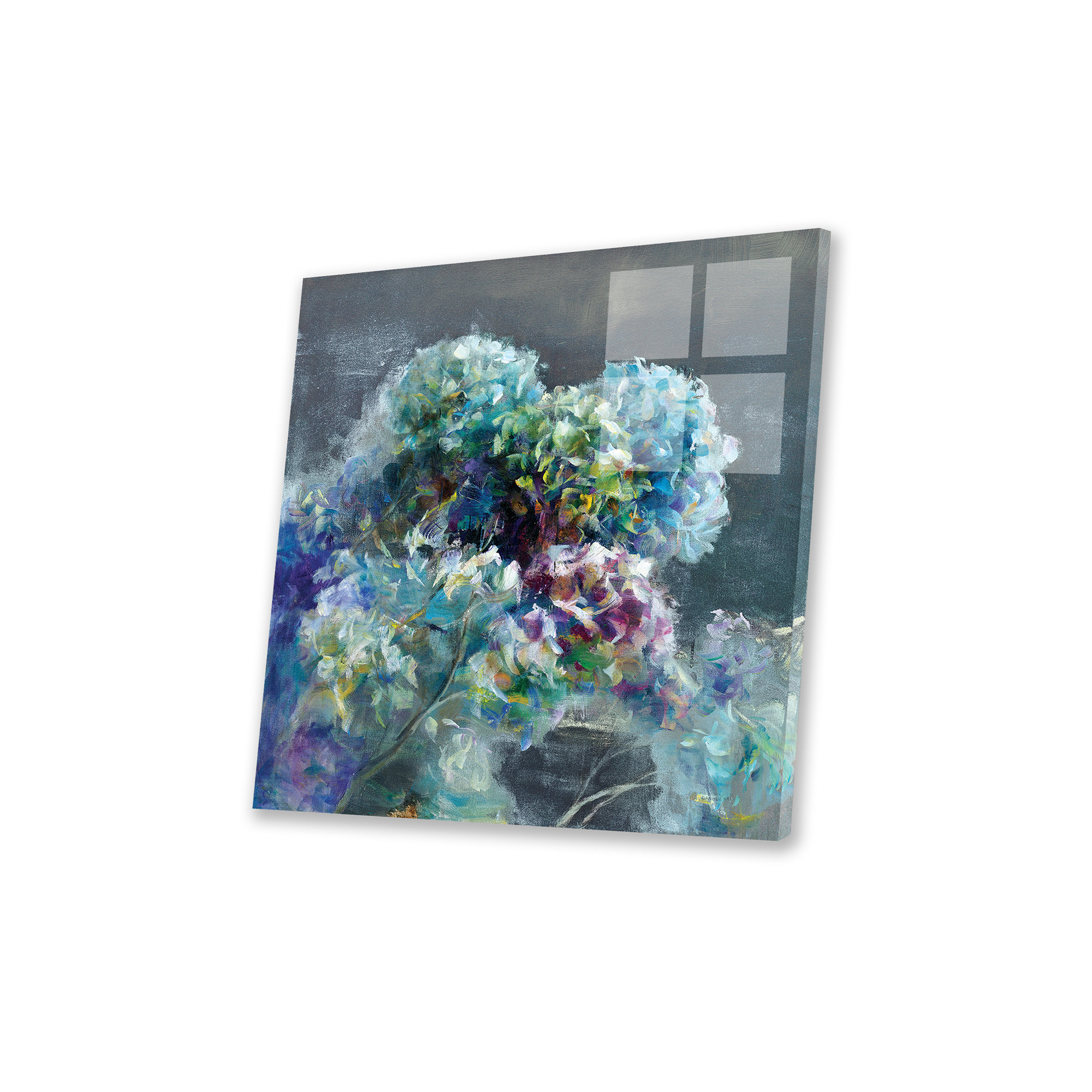 Red Barrel Studio® Abstract Hydrangea Dark On Plastic / Acrylic by ...