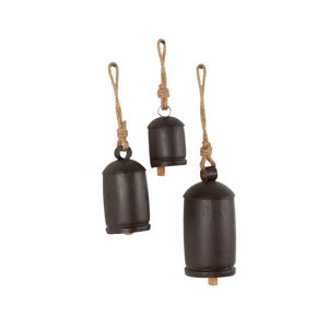 Rosalind Wheeler Metal Cluster Indoor Outdoor Decorative Cow Bells With ...