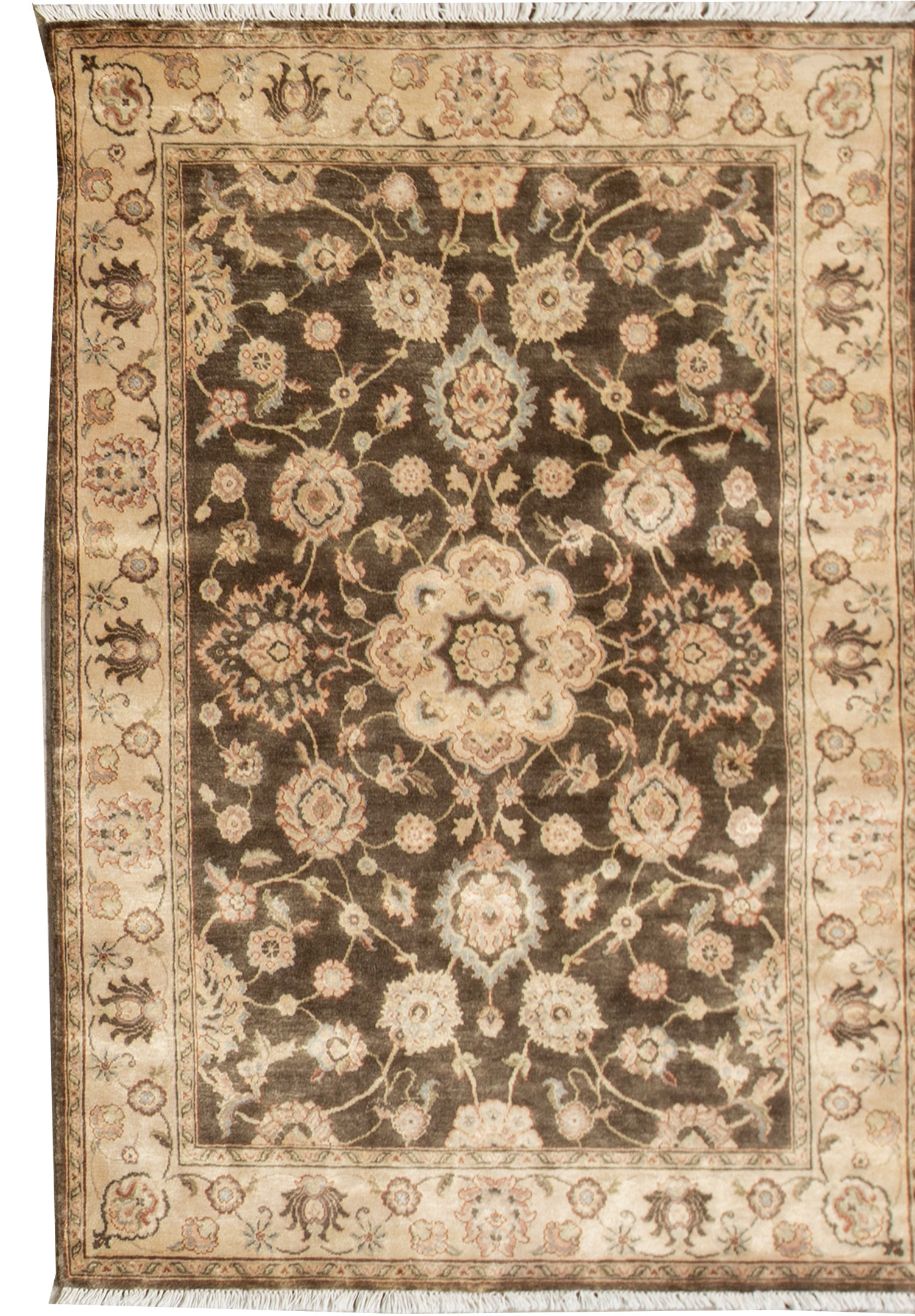 Bokara Rug Co., Inc. Hand-Knotted High-Quality Black and Cream Area Rug ...