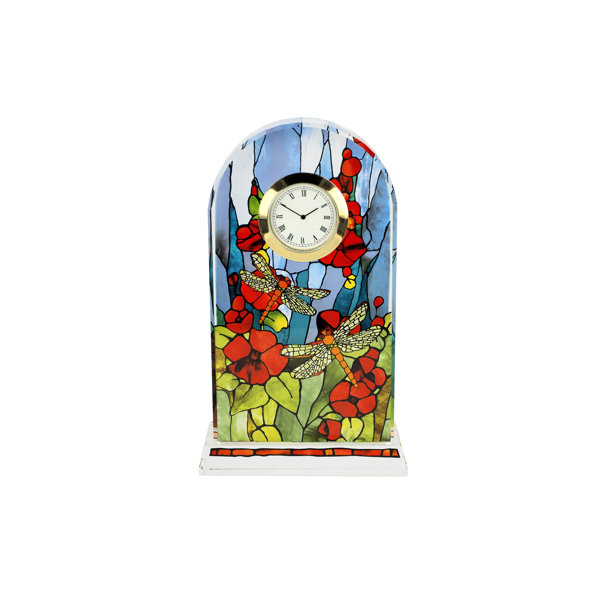 Goebel Tiffany Roman Numeral Glass Quartz Movement / Crystal Tabletop ...