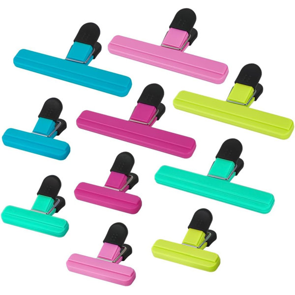 Rebrilliant Chip Bag Clips, 10 Pack Food Bag Clips, Large Bag Clips For ...