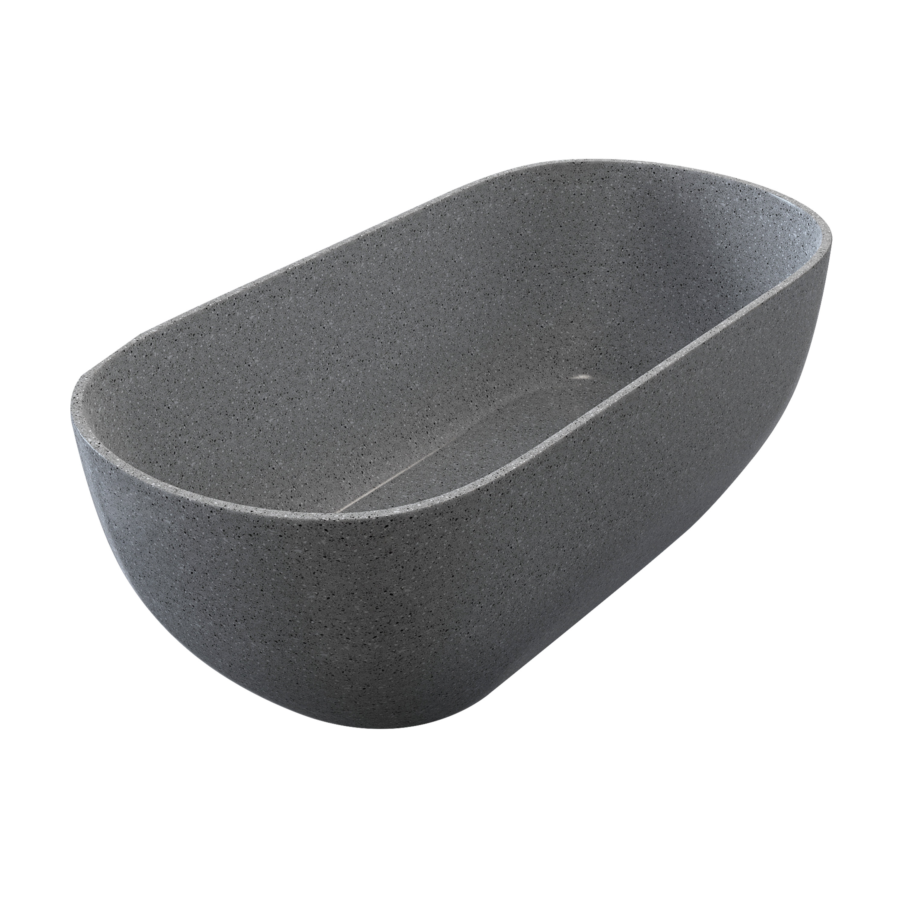Lasaideal 63'' x 30.74'' Freestanding Tub Soaking Stone Bathtub | Wayfair