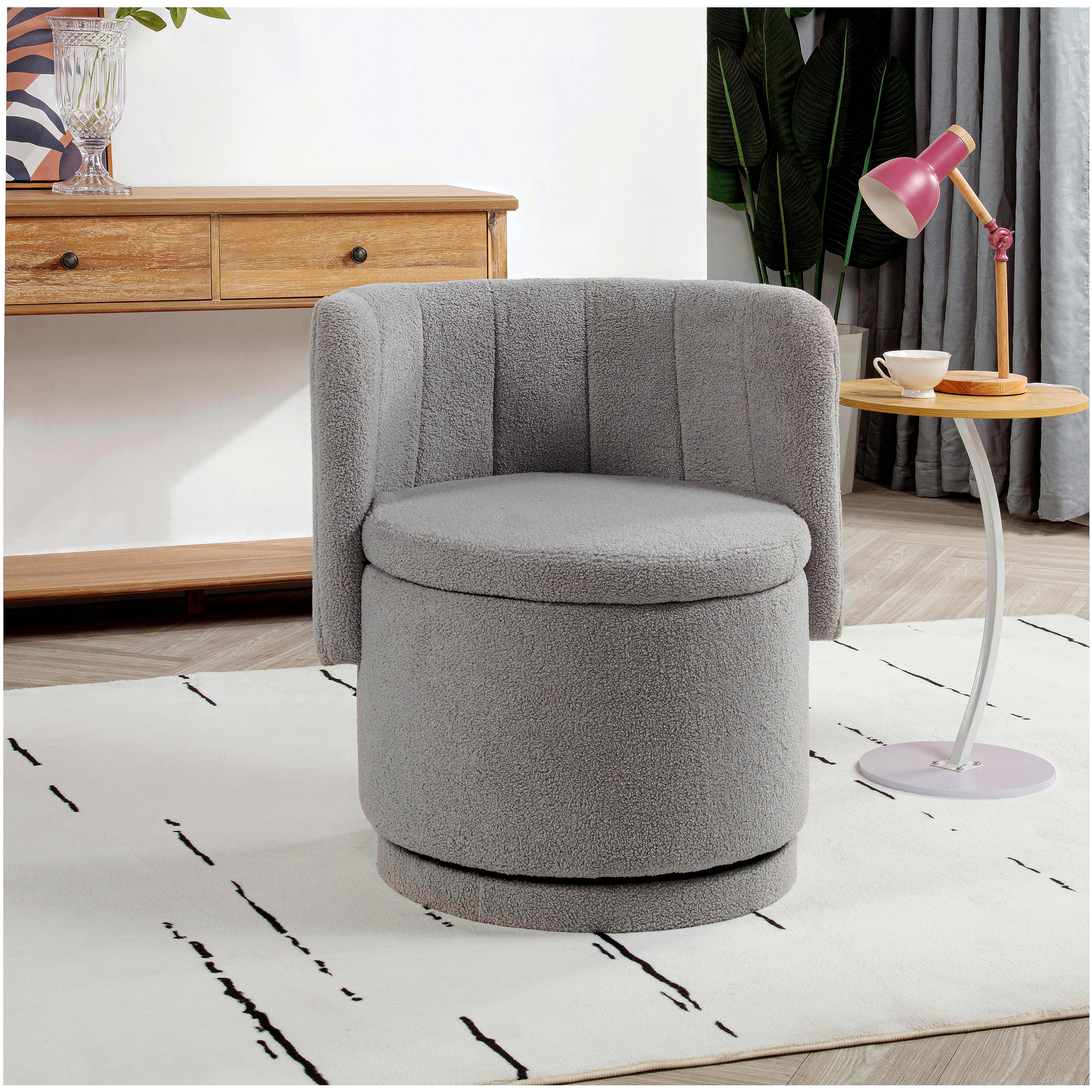 Ebern Designs 360-degree rotating sofa chair with storage space ...