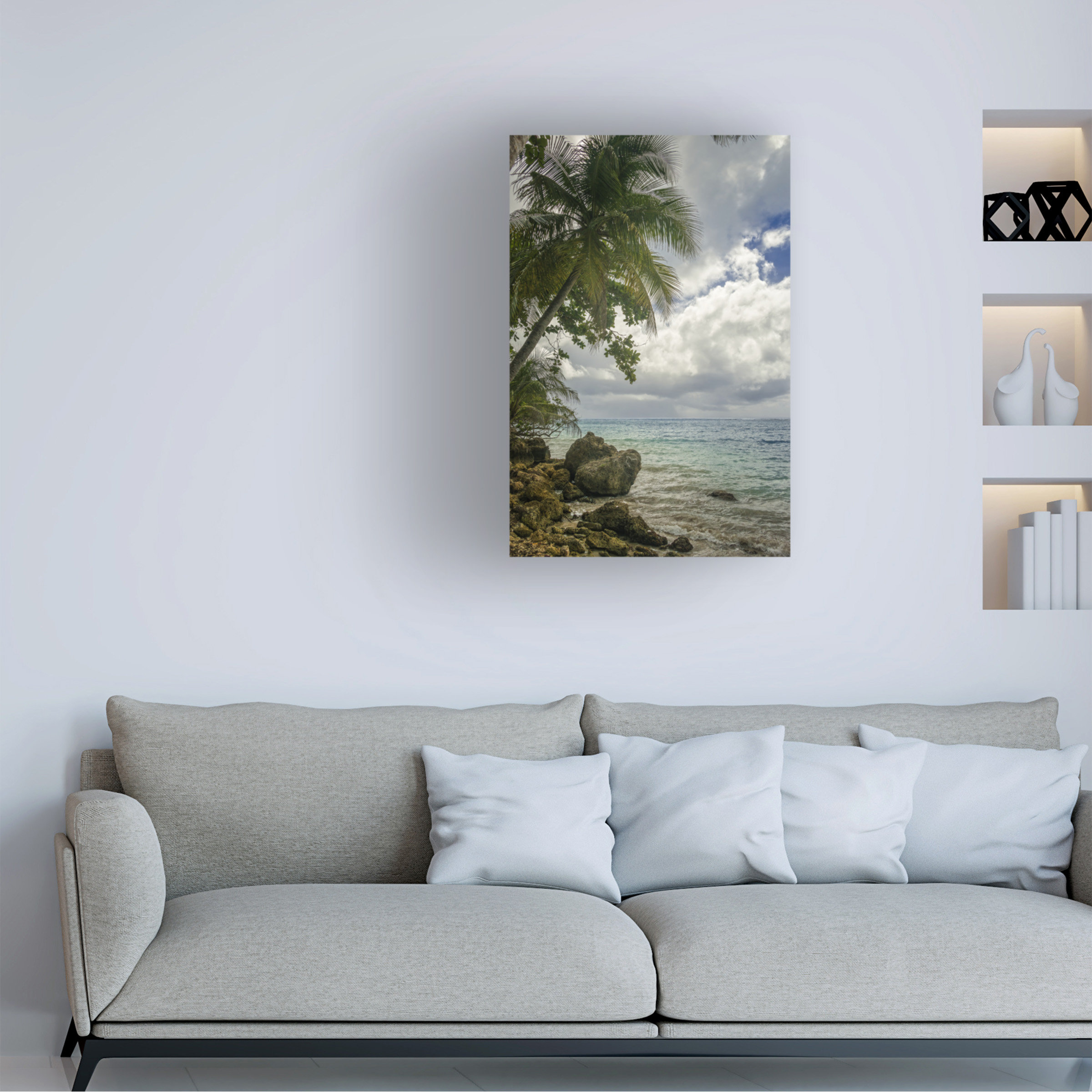 Highland Dunes Wrapped Canvas Wall Art - Mary Lou Johnson 'Morning Walk ...