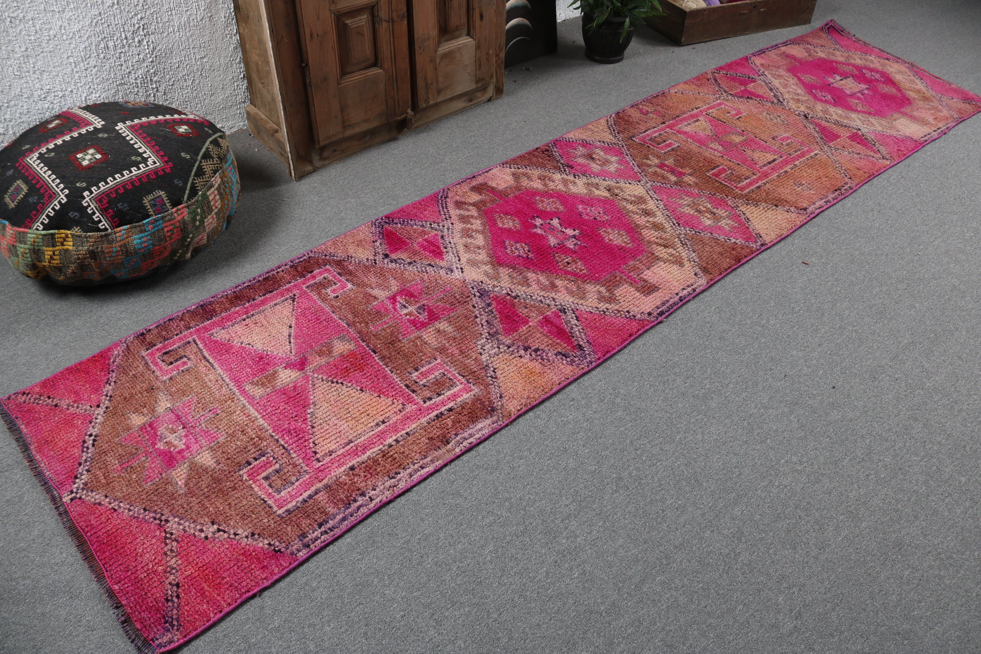 Foundry Select Unique Handwoven Wool Turkish Runner Rug with Vibrant ...
