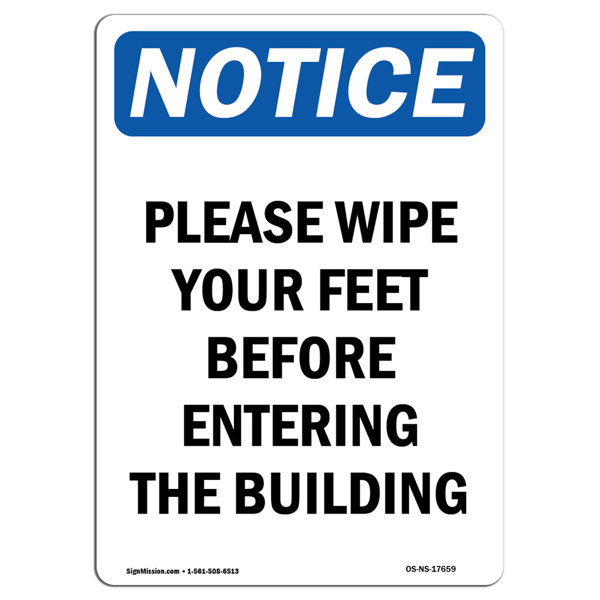 SignMission Please Wipe Your Feet Before Entering Sign | Wayfair