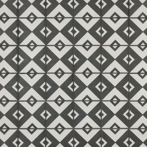 Merola Tile Twenties Vertex Mini 4" x 4" Ceramic Patterned Wall & Floor ...