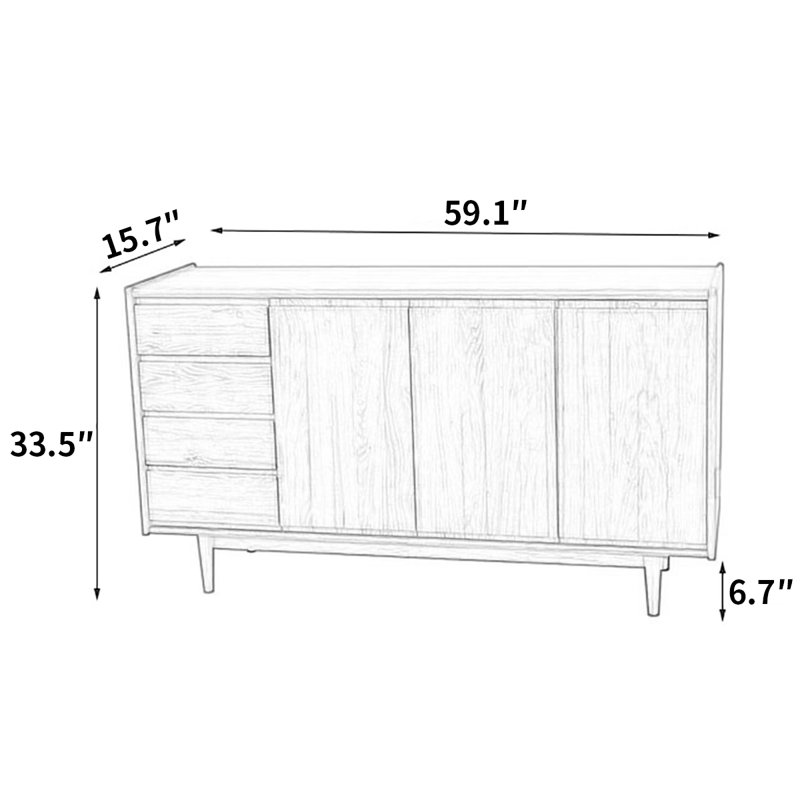 Liu's ink furniture Living room dining room dual purpose sideboard ...
